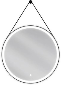 Mexen Reni, LED koupelnové zrcadlo s podsvícením 70x70 cm, 6000K, černý rám, ochrana proti zamlžování, 9812-070-070-611-70
