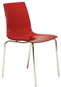 Stima Židle LOLLIPOP Odstín: Rosso - Transparentní