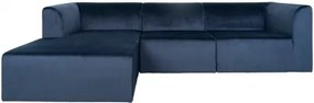Rohová pohovka ALBA 272 cm modrý samet, levý roh House Nordic 1301089