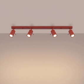 Sollux Lighting Stropní svítidlo RING 4L červené