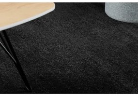 koberec SOFTY, Jednotný, Jednobarevný, černý velikost 280x370 cm | krásné koberce cz