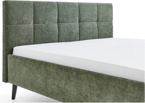 Khaki čalouněná dvoulůžková postel bez roštu 180x200 cm Nova – Meise Möbel