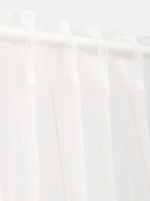 Sinsay - Záclona na řasicí pásce s ozdobnými liniemi - bílá