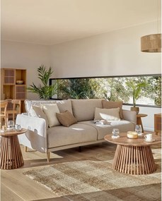 Konferenční stolek z teakového dřeva Kave Home Irune, ⌀ 80 cm