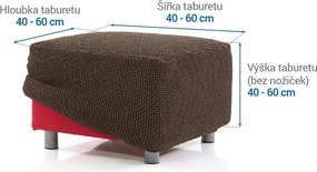 Super strečové potahy NIAGARA tabáková taburet (40 - 60 cm)