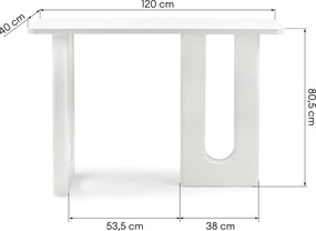 Konzolový stolek Lichi 120 cm bílý