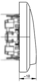 ABB Tango kryt vypínače šedá 3558A-A653 S s průzorem