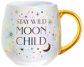 sass & belle Kameninový hrnek Stay Wild Moon Child 500 ml, multi barva, zlatá barva, keramika