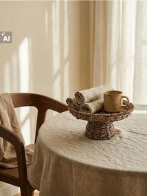 Sinsay - Pletený dekorační podnos - béžová