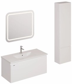 Koupelnová sestava s umyvadlem včetně umyvadlové baterie, vtoku a sifonu Naturel Ancona bílá KSETANCONA3