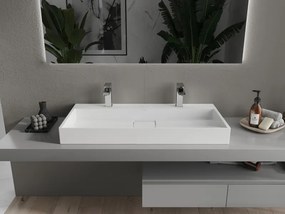 Mexen Ava umyvadlo na desku z konglomerátu 2/O 100 x 46 cm, bílá - 23011002