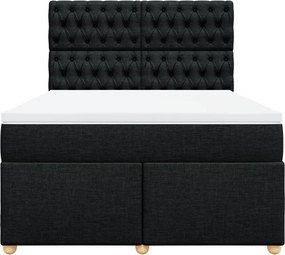 Box spring postel s matrací černá 140 x 190 cm textil 3293584