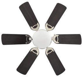 vidaXL Marketos Ozdobný stropní ventilátor se světlem 82 cm tmavě hnědý