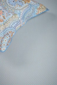 Pip Studio perkálové prostěradlo Cross Stitch, šedo-modré (Kvalitní perkálové prostěradlo od Pip Studia)