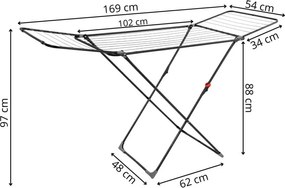 Sušák na prádlo SPRINGOS MYSTIC