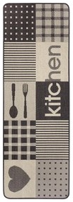 Béžový kuchyňský běhoun Hanse Home Weave Patchwork Kitchen, 70 x 180 cm