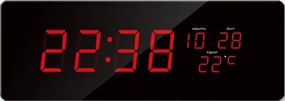 Velké svítící digitální moderní hodiny JVD DH2.2 s červenými číslicemi