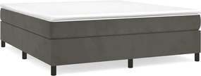 Box spring postel s matrací tmavě šedá 160x200 cm samet 3144688