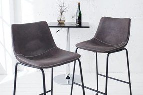 Designová barová židle Ester / vintage šedá