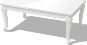 vidaXL Konferenční stolek 100x60x42 cm vysoký lesk bílý [243380]