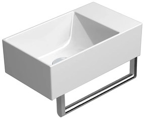 GSI, KUBE X keramické umyvadlo 40x23 cm, bílá ExtraGlaze, 9484011