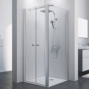Obdélníkový sprchový kout ROSS Komfort kombi 100 x 90 cm Výplň: čiré