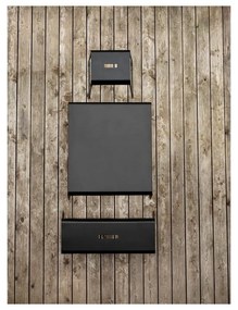Černý kovový botník s lavicí A-Bench – Zone