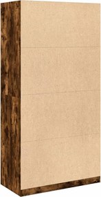 Šatní skříň kouřový dub 100 x 50 x 200 cm kompozitní dřevo 3307805