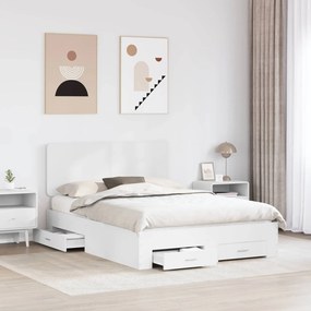 Rám postele se zásuvkou Bílá 160 x 200 cm Kompozitní dřevo 3412758