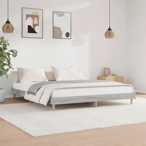 Rám postele šedý sonoma 120 x 200 cm kompozitní dřevo