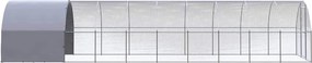 Venkovní klec pro kuřata 3 x 10 x 2 m pozinkovaná ocel 3095476