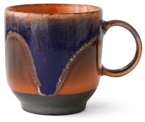 Pomerančově modrý hrnek Coffee 70s Arabica - 10*7*8cm / 250 ml