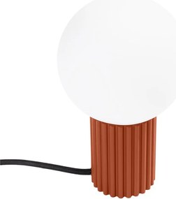 Oranžová stolní lampa se skleněným stínidlem (výška 19 cm) Orbital – Sollux