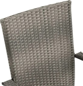 vidaXL Stohovatelné zahradní židle 4 ks polyratan [310085] Barva: Černá