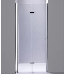 BPS-koupelny Zalamovací otočné sprchové dveře HYD-JSD01 120 chrom/transparent pro instalaci do niky