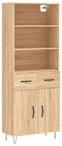 Skříň highboard dub sonoma 69,5 x 34 x 180 cm kompozitní dřevo,  3200548