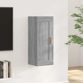 Nástěnná skříňka šedá sonoma 35 x 34 x 90 cm kompozitní dřevo