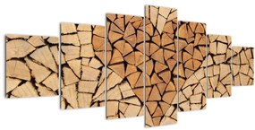 Obraz - Srdce ze dřeva (210x100 cm)
