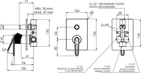 Sapho Bebé sprchová baterie podomítková 2 výstupy chrom BB042