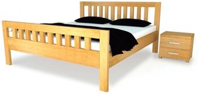 Dřevěná postel z masivu Postelia MIA PLUS Dub 180x200 - dubové dvoulůžko o šíři masivu 3,7 cm