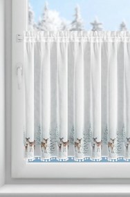 KRÁTKÁ VÁNOČNÍ ZÁCLONA NA PÁSCE XMAS18 150X70 CM VZOROVANÁ