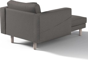 Potah na IKEA Norsborg šezlong s loketními opěrkami barva šedá látka pletený vzor