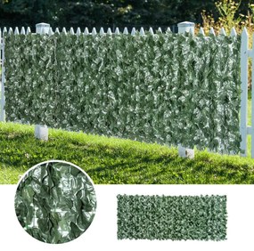 Outsunny Umělý živý plot Břečťan, tmavě zelený, 300 x 150 cm