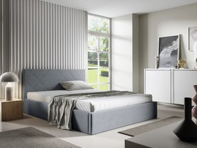 Eka Čalouněná postel SARAH 120x200 cm Barva látky Trinity: Krémově bíla (Trinity 2301), Úložný prostor: Bez úložného prostoru