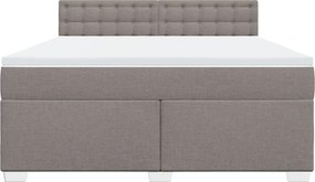 Box spring postel s matrací taupe 180x200 cm textil 3288278