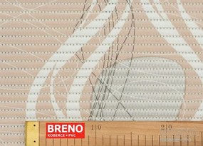 Breno Koupelnová pěnová předložka SOFTY-TEX 79838 abstraktní motiv, šíře 65 cm, Béžová/Vícebarevné