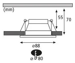 Paulmann 93402 - SADA 3xLED/6W IP44 Stmívatelné podhledové svítidlo COLE 230V