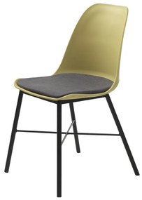 Designová židle Jeffery matná žlutá