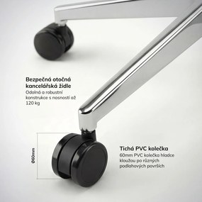 Ergonomická kancelářská židle hnědá AXIS