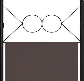 5dílný skládací paraván hnědý 200 x 180 cm 320708